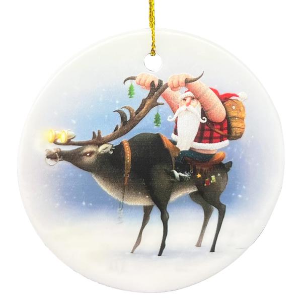 商品名:  Old World Christmas Ornaments Christmas Tree Decorations Two-Side Printed Trendsetting Santa Claus Christmas Ceram...