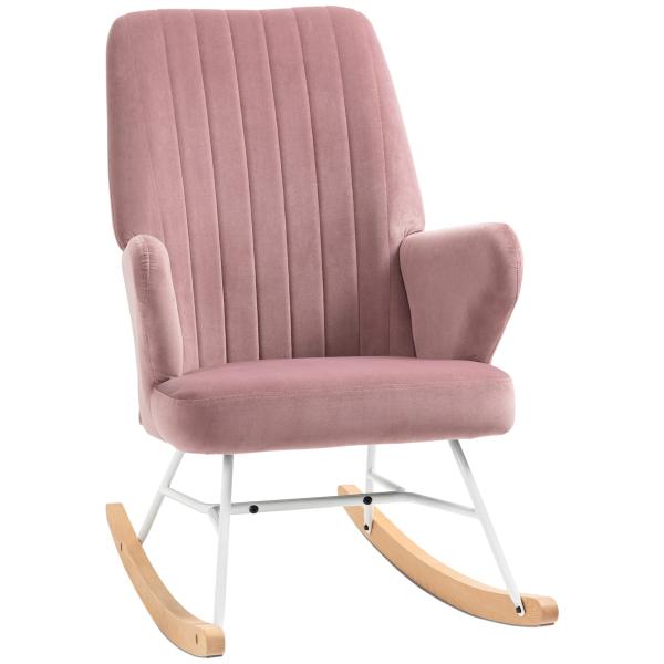 商品名:  HOMCOM Accent Rocking Chairs, Upholstered Nursery Glider Rocker, Modern Armchair, Wingback Chair for Living Room a...