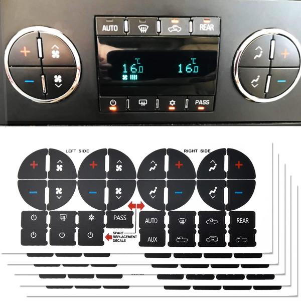 商品名:  TIHOOD 5PCS A/C Dash Button Repair Kit Sticker Fit Replacement Adhesive for Ruined Faded Auto Climate Control Deca...