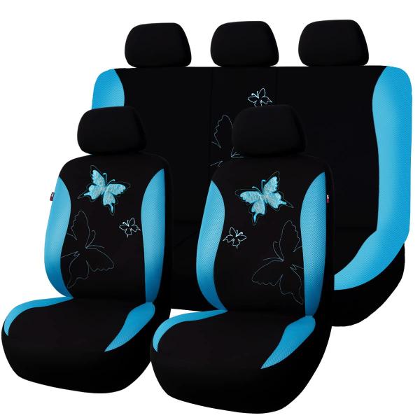 商品名:  Flying Banner Butterfly car seat Covers ful Set Fashion Universal Lady Woman Female Rear Bench Split Colorized (Mi...