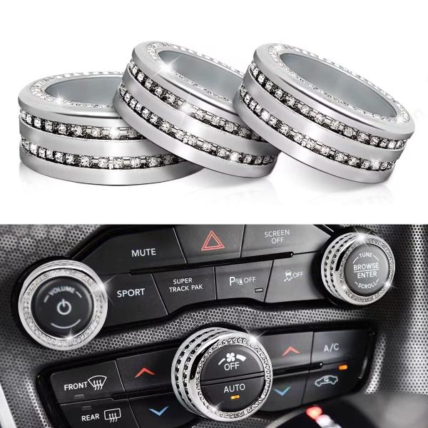 商品名:  Auprite Climate Control Knob Cover for Dodge Challenger 2015-2022 2023, for Dodge Journey Charger Chrysler 300/300...