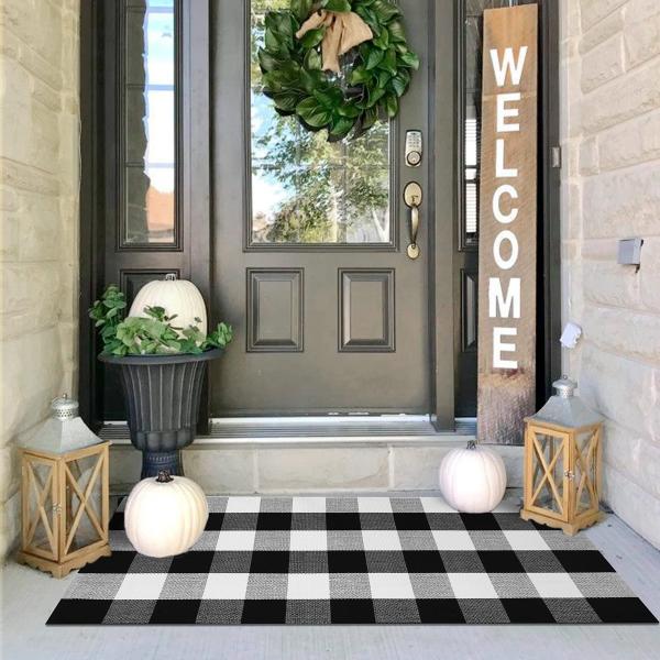 商品名: IOHOUZE Buffalo Plaid Checkered Rug -2x4.3 Front Door Mats, Washable Rug for Front Porch Decor, Spring Summer Welco...