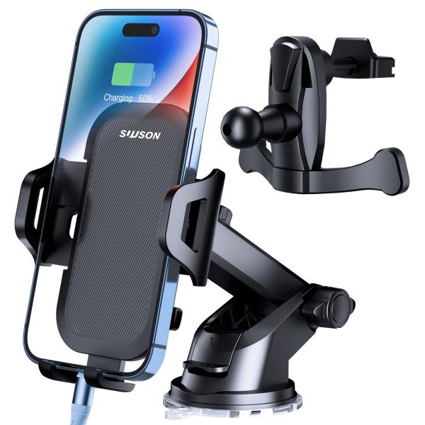 商品名:  SUUSON Car Phone Holder Mount【Upgraded】-【Bumpy Roads Friendly】 Phone Mount for Car Dashboard Windshield Air Vent 3...