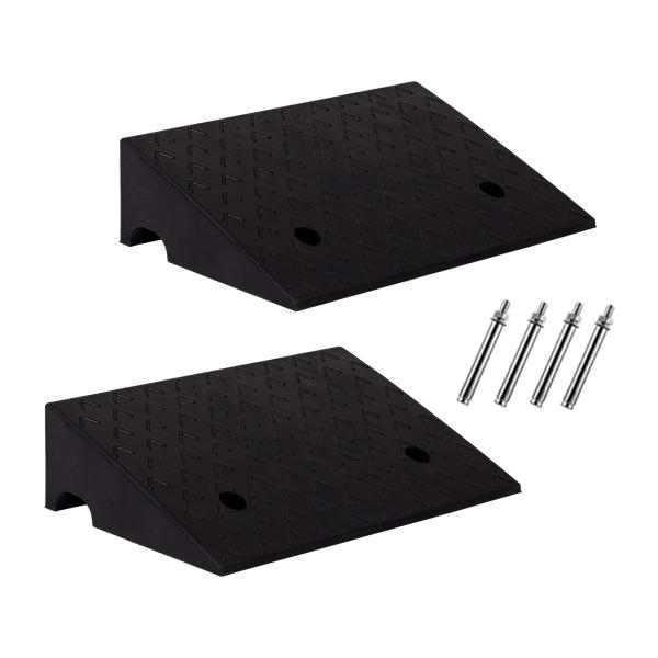 商品名:  Elepude Rubber Car Curb Ramps 2PCS , 6" Rise Threshold ramps Set for doorways Heavy Duty Loading Ramp Slope Motorc...
