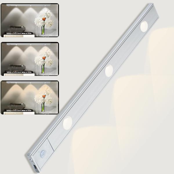 商品名:  Ohnijalit Under Cabinet Lights Wireless, Motion Sensor Light Indoor, 3 Colors Dimmable LED USB Rechargeable Under ...