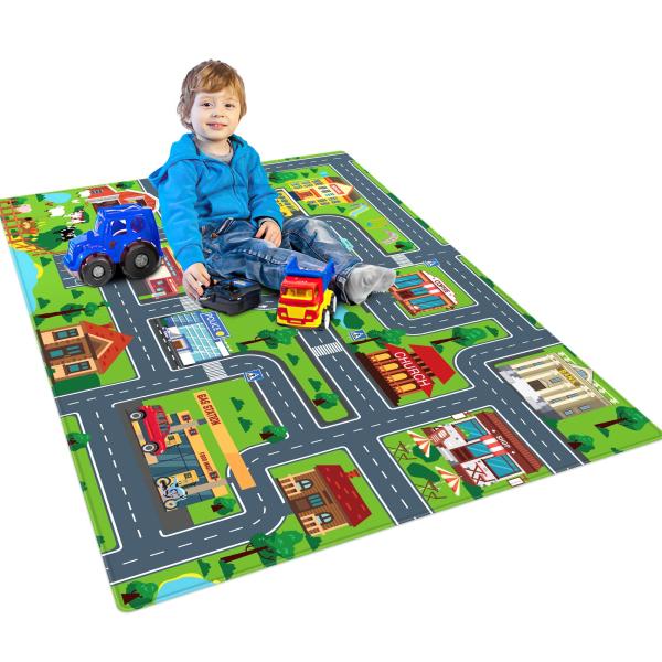 商品名:  LTKOUGFAM Kids Carpet Playmat, Kids Play Rug for Playroom, Kids Car Mat Rug, Kids Play Rugs Town City Road Map Rug...