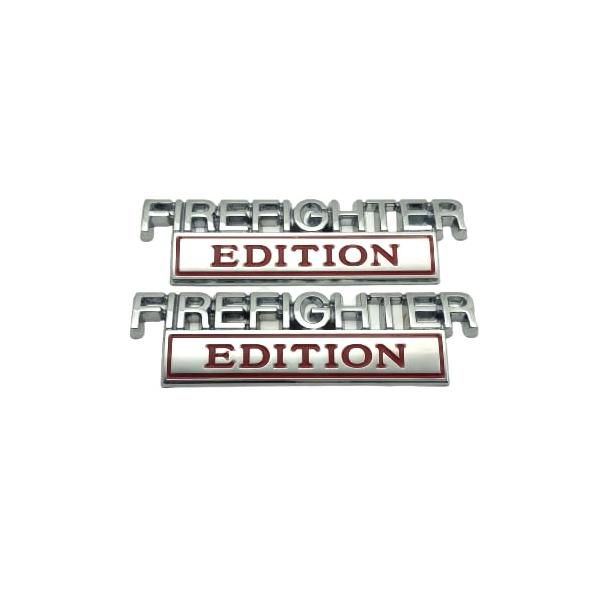 商品名:  2 Pack Metal Firefighter Emblem Truck Exterior Logo Badges 3D Sticker Decals Compatible with Car Truck F150 F250 F...