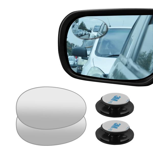 商品名: 2 pcs Blind Spot Mirrors, 2" Oval Ultra-thin Frameless HD Glass Convex Side Rear View Mirror with Wide Angle Adjust...