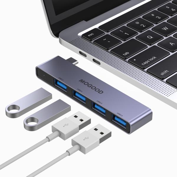 商品名: USB CハブUSB CからUSBハブ4ポートUSBアダプタ、MOGOOD USB CからUハブマルチポートアダプタ、USB 3.0ポート付きUSB Cスプリッタ、MacBook Pro/Air 2020/2019に適したUSB ...