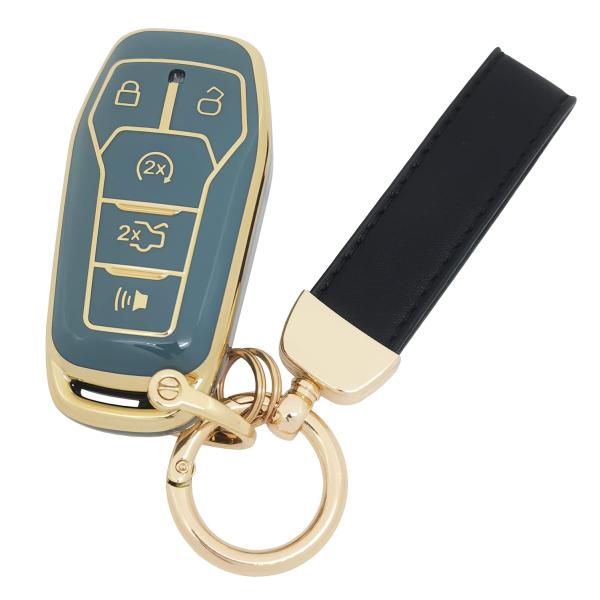 商品名: vurbemes 360度 ソフトTPUプロテクター キーフォブカバーケース Ford F150 Fusion Explorer Mustangに対応 リンカーン MKZ/MKC/MKX(FCC ID:M3N-A2C3124330...