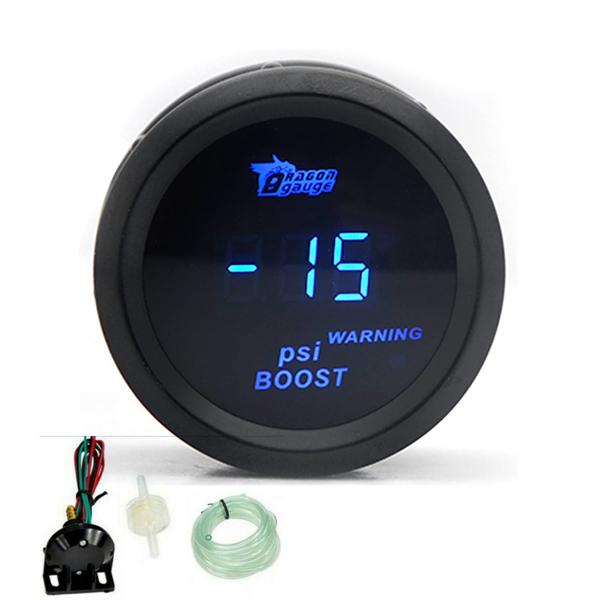 商品名: LEVANLIGHT 2インチ 52mm ブルーデジタルLED 30PSI ターボブーストゲージ ブーストセンサーホース付き Tフィッティング ボート トラック 車改造用 LEVANLIGHT 2" 52mm Blue Digit...