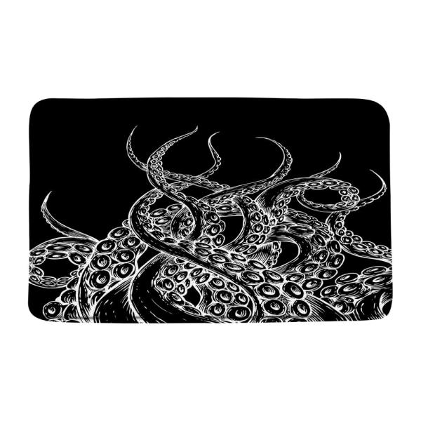 商品名: JOFKAXU タコ触手 バスマット ブラック ホワイト 海 クラーケン 抽象的 海 動物 スケッチ 航海 海洋生物 アート クール フロアマット バスルームマット バス装飾ラグ JOFKAXU Octopus Tentacles...