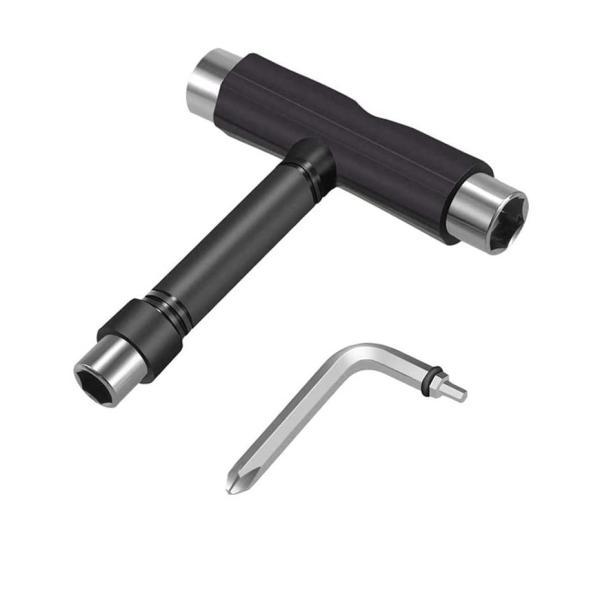 商品名: YOJOR スケートツール オールインワン 多機能ポータブルスケートボードツールアクセサリー T型六角レンチとL型フィリップスヘッドレンチドライバー付き YOJOR Skate Tool T Tool All-in-One, Mu...