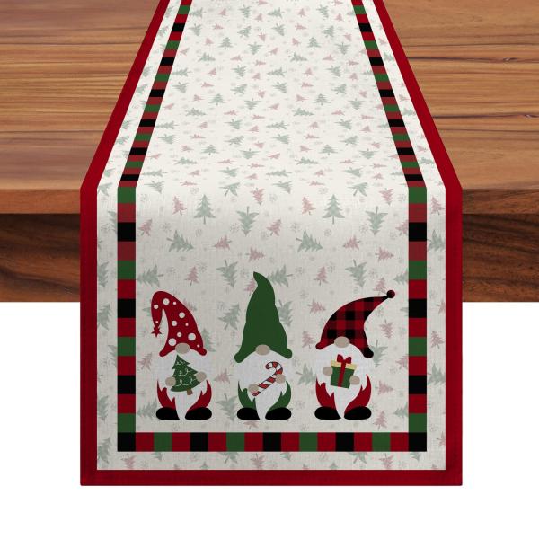 商品名: クリスマス ノーム テーブルランナー 長さ72インチ クリスマスツリー キッチン ダイニングテーブル 装飾 ホリデー ウェディング 屋内 屋外 クリスマスパーティー用 Christmas Gnome Table Runner 72...