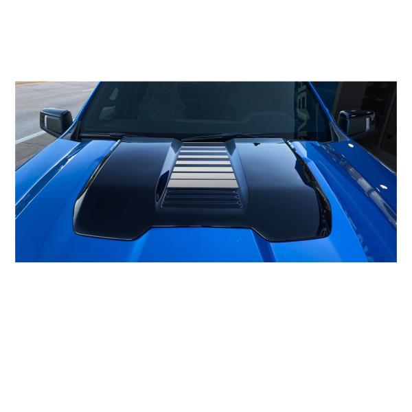 商品名:  EmblemsPlus 2022 2023 Chevy Silverado ZR2 Custom LT Trail Boss Center Hood Scoop Fade Decal Silver GM Official Lic...