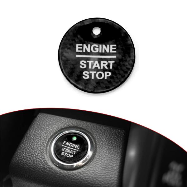 商品名:  Xotic Tech Black Real Carbon Fiber Keyless Engine Start/Stop Push Button Cover Trim w/Indicator Light Opening Comp...