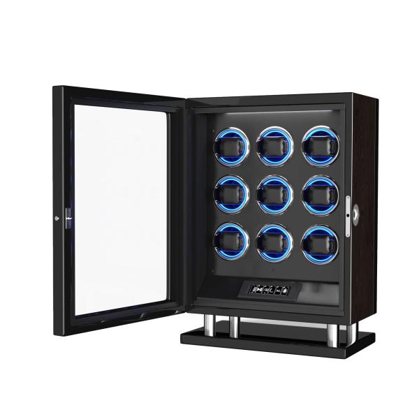 商品名:  DUKWIN Watch Winder Automatic Watch Winders for 9 Watches with Built-in RGB Light, Fingerprint Lock， White Illumin...
