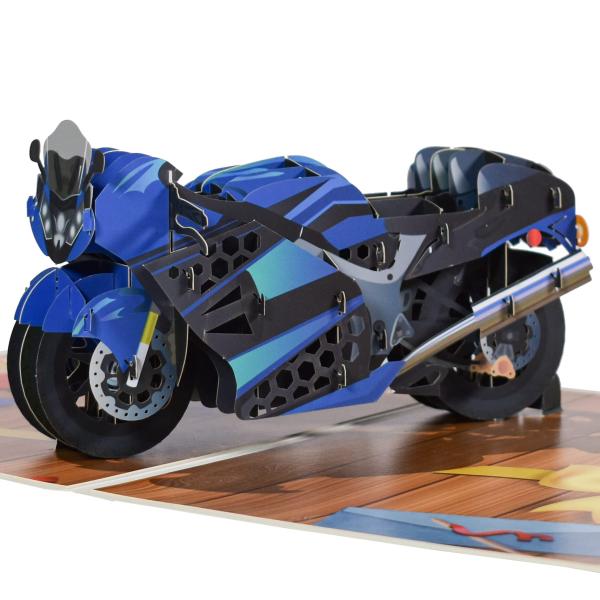 商品名: GREETING ART オートバイ 3D ポップアップカード 父の日ポップアップカード 男性 夫 彼 息子 卒業 感謝祭 クリスマス 記念日 誕生日 オートバイ愛好家 GREETING ART Motorcycle Pop Up...