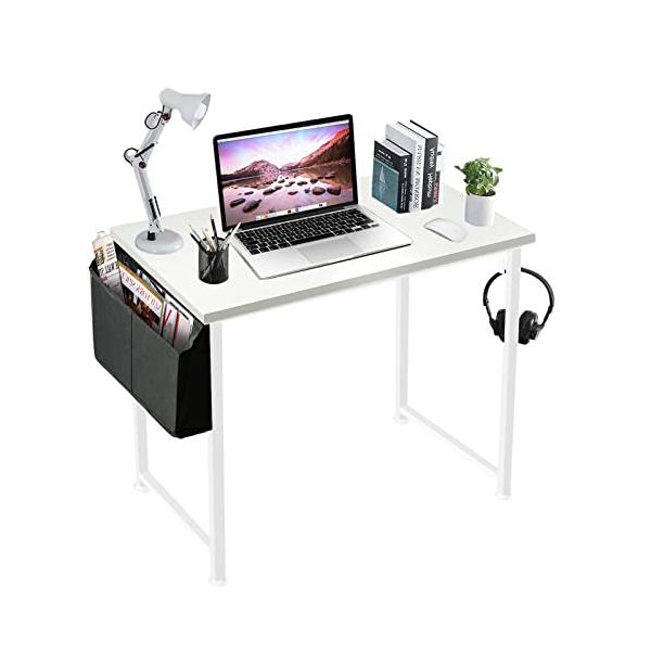 商品名: ホワイト コンピューター デスク Lufeiya White Computer Desk - Small Student Kids Study Writing Table for Home Office Bedroom Small...