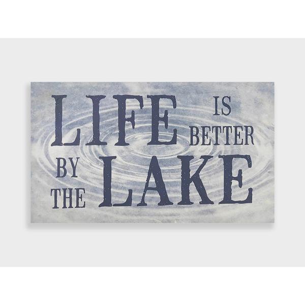 商品名:  Life is Better at The Lake Napa Skin Super Absorbent Bath Mat,17 x 30 Inch Home Lake House Bathroom Kitchen Decor ...