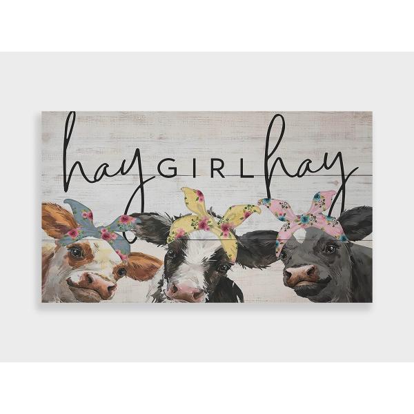 商品名:  Hay Girl Hay Sign Cows with Bandanas Napa Skin Super Absorbent Bath Mat,17 x 30 Inch Home Bathroom Kitchen Farm De...