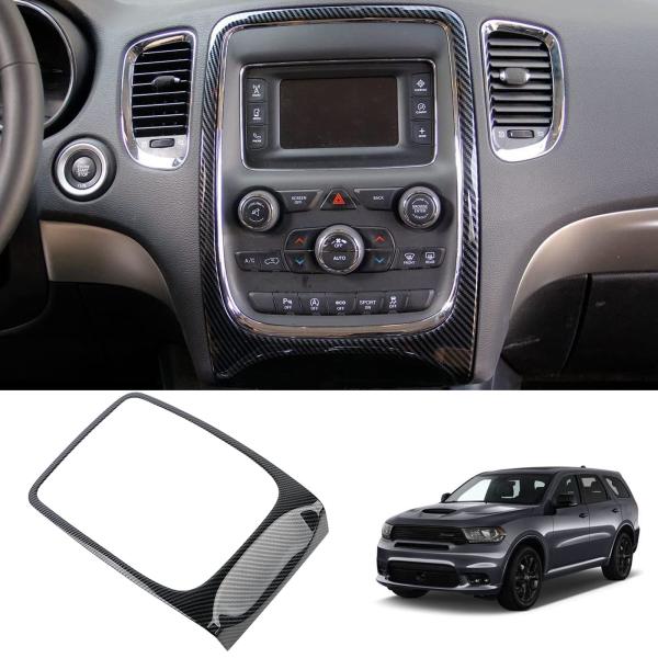 商品名:  Tesmirror Interior GPS Navigation Panel Frame Cover Trim for Dodge Durango Accessories 2014-2020 Carbon Fiber Easy...