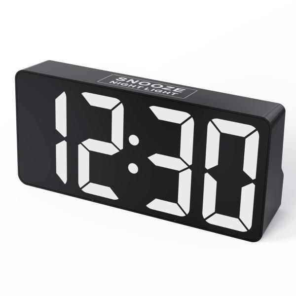商品名:  Mesqool Digital Alarm Clock with Large Display Big Bold Numbers,0-100% Dimmer&amp;Volume,2 USB Charging Ports,Snoo...