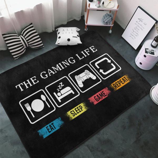 商品名:  Non Slip Large Area Rugs Durable Thick Floor Mat Doormats The Gaming Life Pattern Printed Floor Pad Rugs Living Ro...