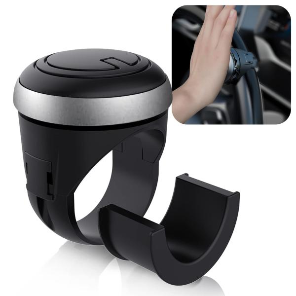 商品名: yonwait 1個 360度ステアリングホイールスピナー ユニバーサル 自動車ハンドルノブスピナー パワーハンドル ボールホイールブースター(ブラック) yonwait 1 PC 360 Degrees Steering Whe...