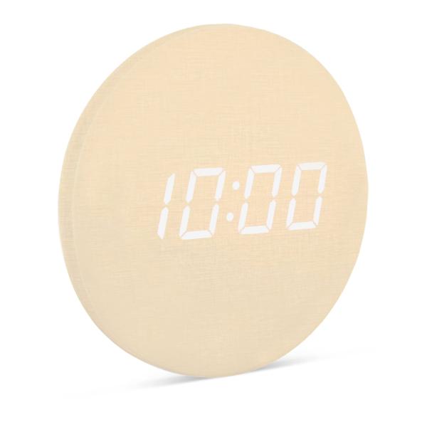 商品名:  Leafre Minimalist LED Digital Wall Clock ? USB Powered | Beige Lenin Style | 12/24 Hour, Night Mode, Silent Clock ...
