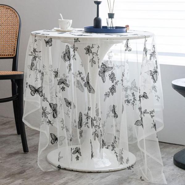 商品名:  vctops Butterfly Lace Tablecloth Embroidered Lace Table Cover Overlay for Party Wedding Kitchen Dining Home Decora...