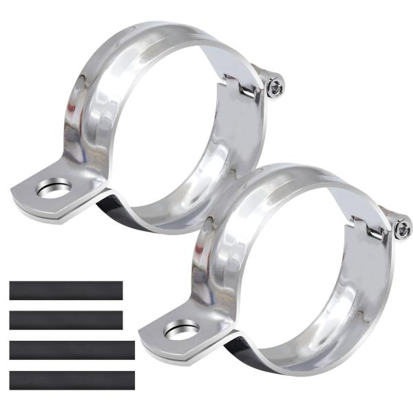 商品名: スポットライト取り付けブラケット シルバー スモール 2Pcs Motorcycle Fog Light Spotlight Mounting Brackets Front Fork Indicator Mounts, 32-41...