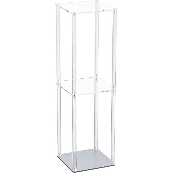 商品名Aquiver 小さなアクリル製ドリンクテーブル - スクエアソファサイドテーブル 小さなスペース、リビングルーム、寝室用 - メタルベース 長さ7インチ x 幅7インチ x 高さ24インチAquiver Small Acrylic ...