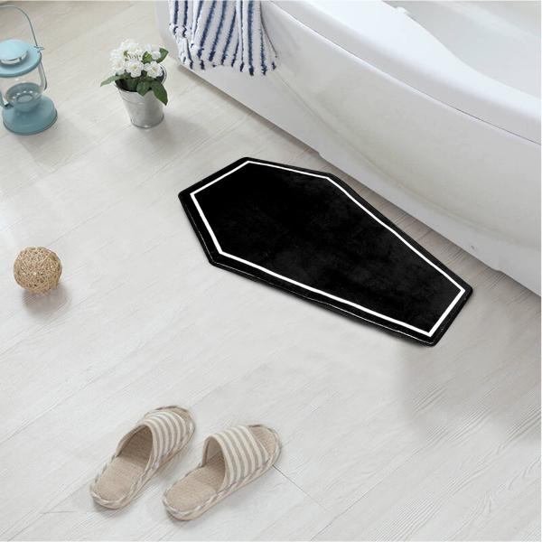 商品名:  S-SNAIL-OO Coffin Bath Mat Halloween Rug, Gothic Home Decor Flannel Non-Slip Door Mats for Bathroom, Bedroom, Livi...