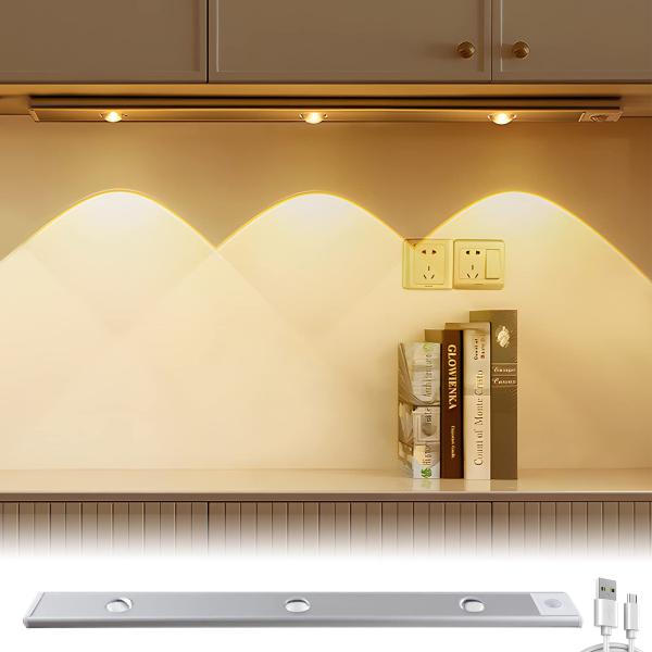 商品名:  Swovo Wireless Under Cabinet Lights, 3 Colors Rechargeable LED Under Cabinet Lighting, Ultra-Thin Smart Human Body...