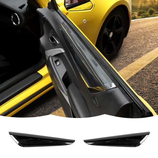 商品名:  RT-TCZ Interior Door Panel Armrest Trim Cover Decoration Interior Accessories for Chevrolet Camaro 2016-2022,Carbo...