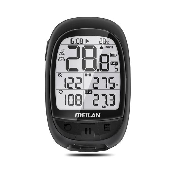 商品名:  MEILAN Oval GPS Bike Computer Wireless, Bluetooth ANT+ Bicycle Odometer and Speedometer Waterproof Rechargeable Cy...