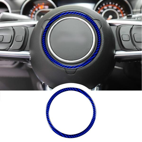 商品名:  RUIANTE Compatible with Carbon Fiber Center Console Steering Wheel Center Horn Panel Logo Trim Ring Sticker Interi...