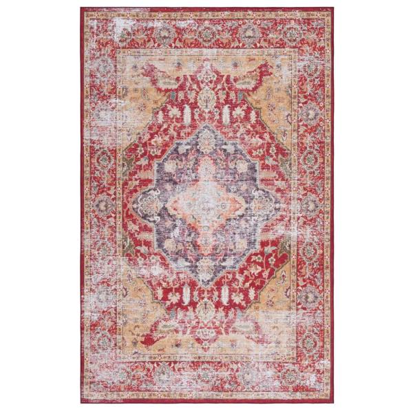 商品名:  SAFAVIEH Tucson Collection Area Rug - 5' x 8', Rust &amp; Gold, Persian Distressed Design, Non-Shedding Machine Wa...