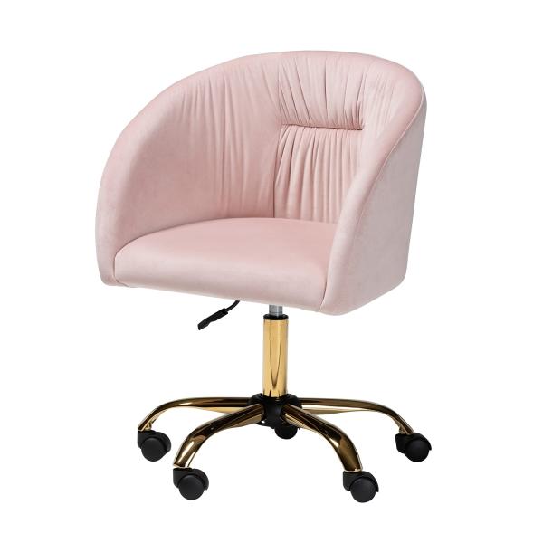 商品名:  Baxton Studio Ravenna Office Chair, One Size, Blush Pink/Goldブランド: Baxton Studio商品サイズ: One Size高さ: 63cm横幅: 57cm奥行:...