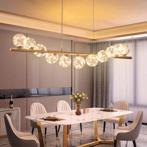 商品名:  Modern Ceiling Pendant Lighting, 47.2"Dimmable LED Globe Pendant Light, 11-Light Hanging Adjustable Chandelier , B...