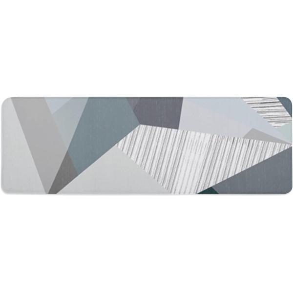 商品名Kitchen Rugs and Mats Set-1 Pcs Non-Slip Cushioned Carpet Front of Sink Gradient Color Block Triangle Abstract Geomet...