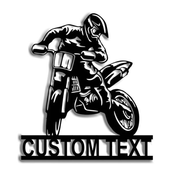 商品名: Jenelle Arts パーソナライズ ダートバイク メタルアートサイン オートバイ名メタルサイン オートバイメタルウォールアート メタルダートバイク装飾 アウトドア用パーソナライズサイン 名前サイン Jenelle Arts ...