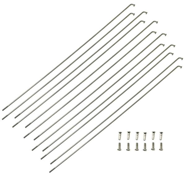 商品名: Pro Bamboo Kitchen スチールスポーク 12本 255mm/10インチ 14G Jベンド 自転車 304 ステンレス鋼スポーク 12mm ニップル サイクルスポーク Pro Bamboo Kitchen 12pcs...