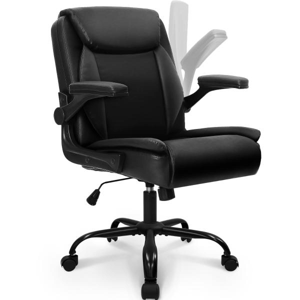 商品名: neo chair オフィスチェア 調節可能なデスクチェア ミッドバック エグゼクティブデスク 快適 PUレザーチェア 人間工学 ゲーミングチェア バックサポート ホームコンピュータデスク フリップアップアームレスト付き 回転ホイ...