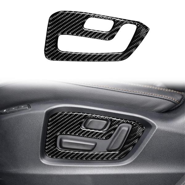 商品名:  nuoozy Compatible with Electric Seat Button Frame Panel Cover Trim Carbon Fiber Interior Accessory for 2017 2018 2...