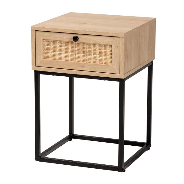 商品名:  Baxton Studio Amelia End Table, 1-Drawer, Natural Brown/Blackブランド: Baxton Studio商品サイズ: 1-Drawer高さ: 48cm横幅: 46cm奥行:...
