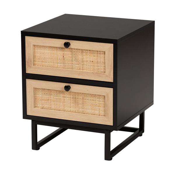 商品名: Baxton Studio デクランエンドテーブル 2段 エスプレッソブラウン/ブラック Baxton Studio Declan End Table, 2-Drawer, Espresso Brown/Blackブランド: Ba...