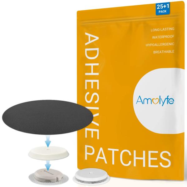 商品名:  Amolyfe Dexcom G7 Adhesive Patches, 25-Pack Waterproof CGM Libre 1/2 and Dexcom G7 Sensor Covers, 1 Reusable Bump-...