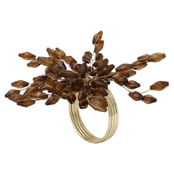 商品名: ITOS365 ナプキン リング 12個セット ダイニング テーブル デコレーション パーティー 日常用 メタル ナプキン ホルダー リーフ (12個パック) コーヒー ITOS365 Napkin Rings Set of 12...